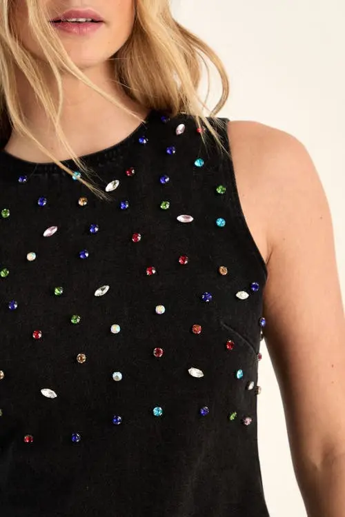 Nasty Gal Embellished High Neck Mini Dress