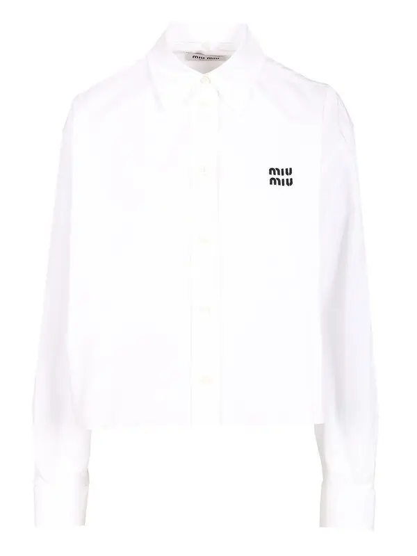 Miu Miu Popeline Shirt - White