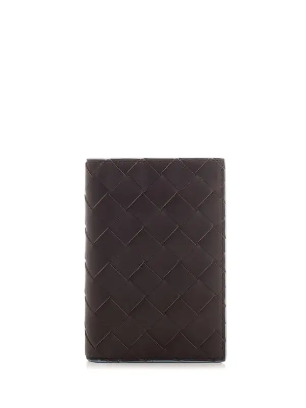 Bottega Veneta Woven Passport Holder - Brown