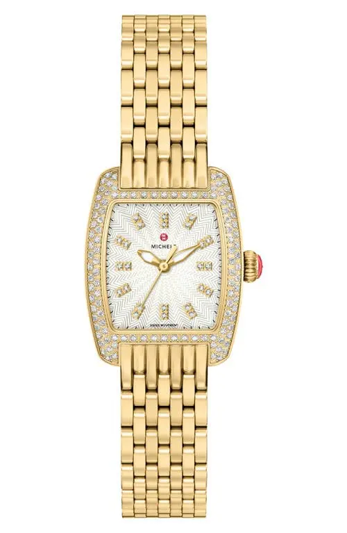 Michele Urban Petite 18k Plate Bracelet Watch - Gold