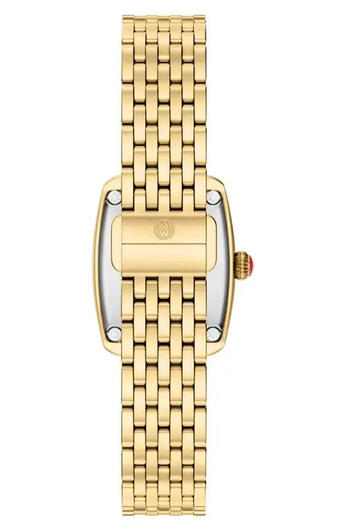 Michele Urban Petite 18k Plate Bracelet Watch