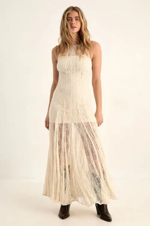 Nasty Gal Vintage Lace Maxi Dress