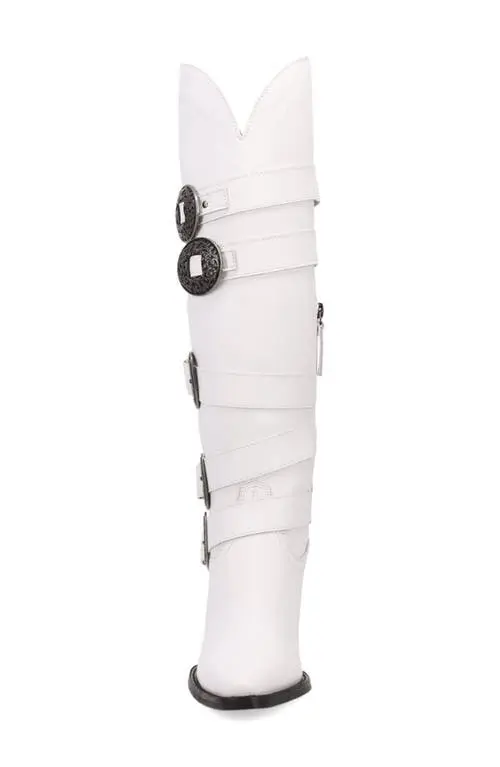 DINGO Spur O' Moment Over The Knee Western Boots - White