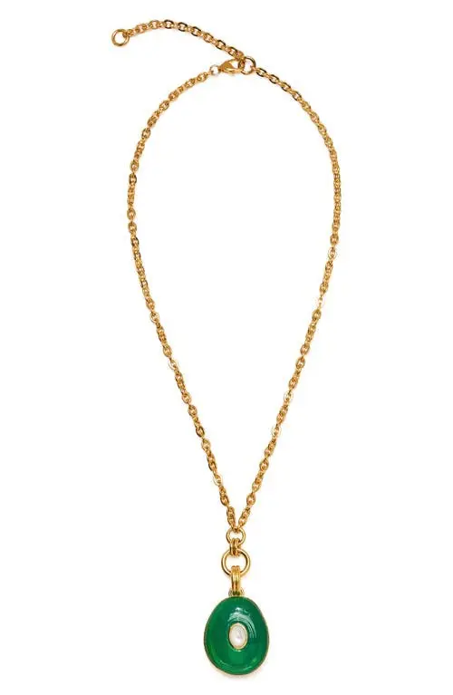 LIZZIE FORTUNATO Glass Drift Pendant Necklace - Green