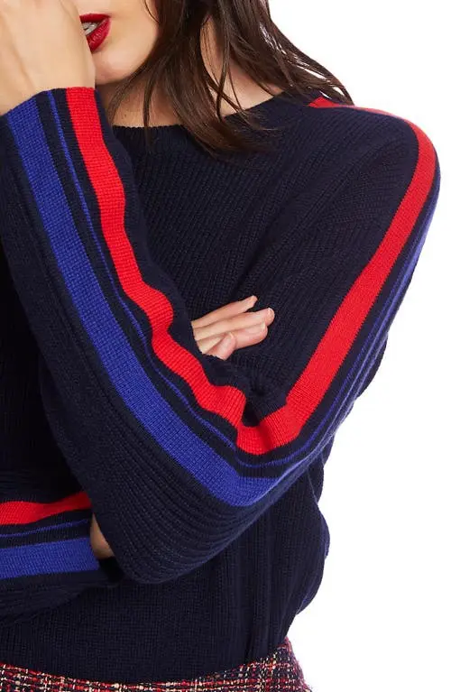 COURT & ROWE Stripe Sleeve Sweater
