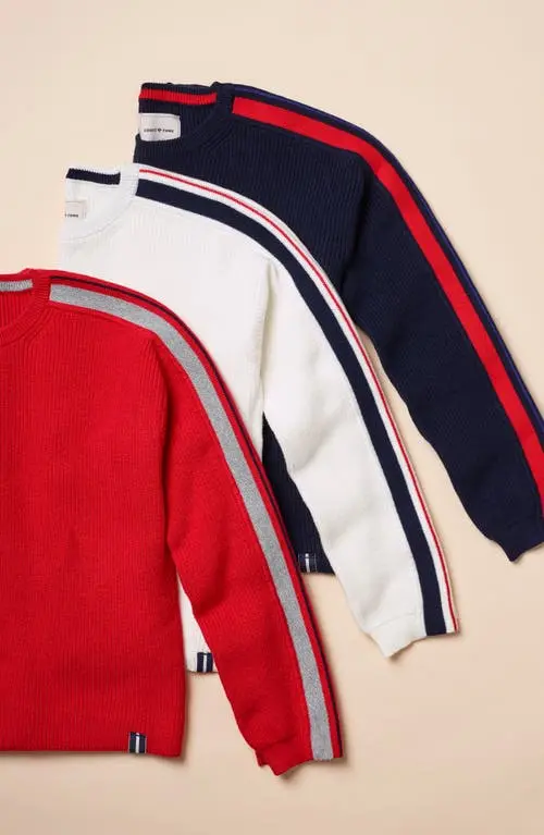 COURT & ROWE Stripe Sleeve Sweater