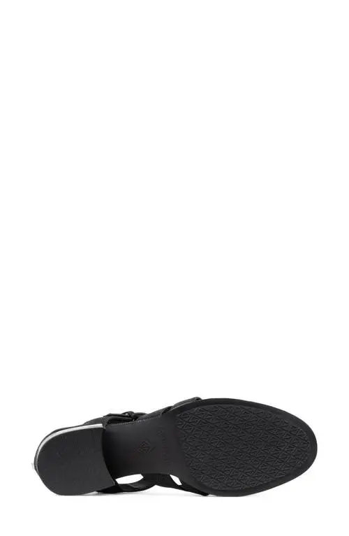 DONALD PLINER Back Zip Fisherman Sandal - Black