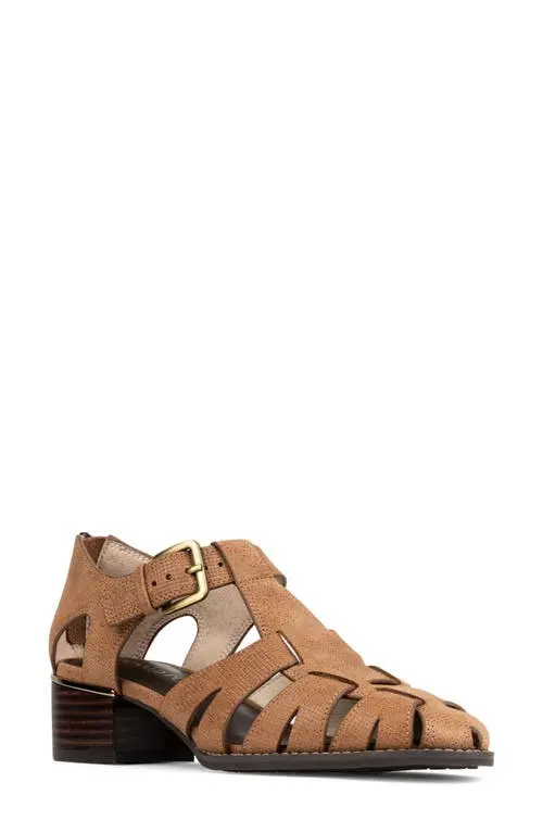 DONALD PLINER Mariam Back Zip Fisherman Sandal - Saddle