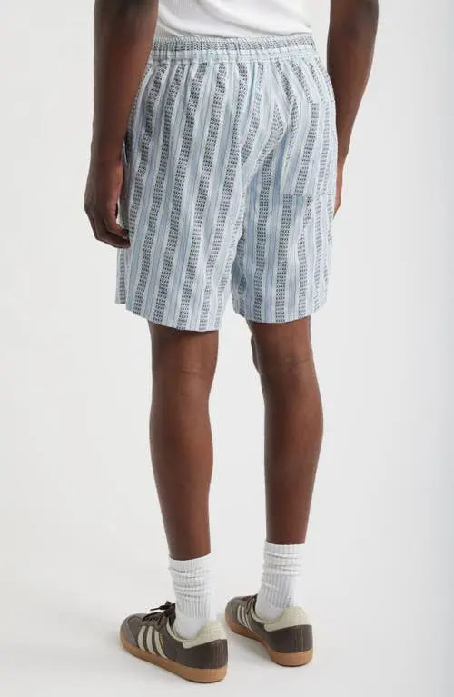 WAX LONDON Kurt Multistripe Cotton Dobby Shorts