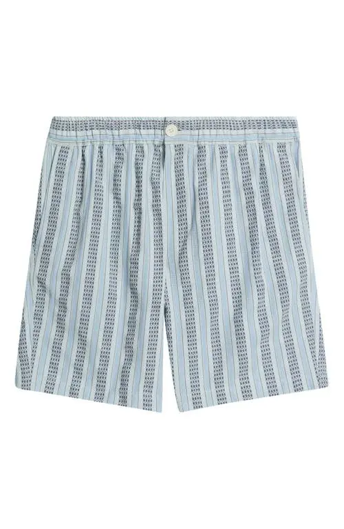 WAX LONDON Kurt Multistripe Cotton Dobby Shorts