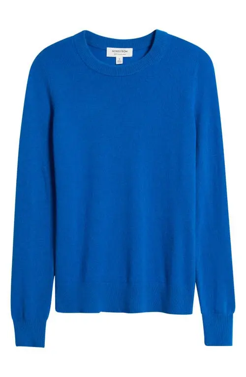 Nordstrom Crewneck Cashmere Sweater - Blue Racer