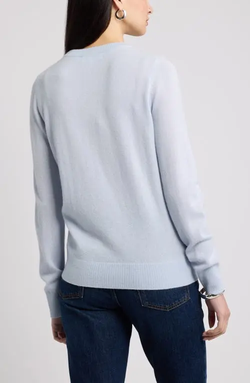 Nordstrom Crewneck Cashmere Sweater - Blue Xenon