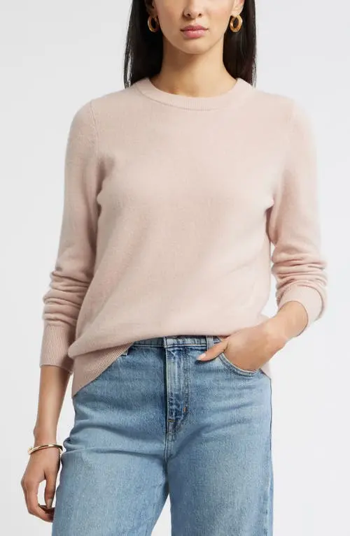 Nordstrom Crewneck Cashmere Sweater - Pink Adobe