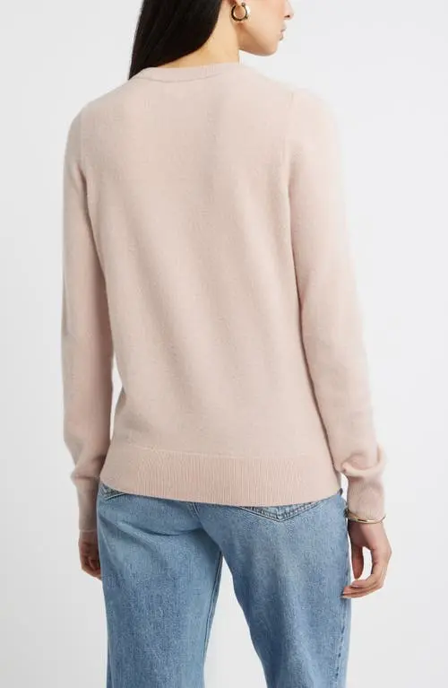 Nordstrom Crewneck Cashmere Sweater - Pink Adobe