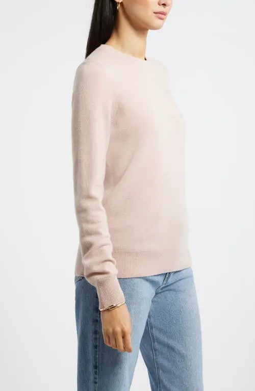 Nordstrom Crewneck Cashmere Sweater - Pink Adobe