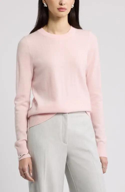 Nordstrom Crewneck Cashmere Sweater - Pink Chalk