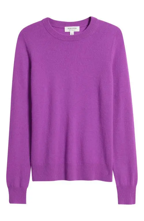 Nordstrom Crewneck Cashmere Sweater - Purple Adventure
