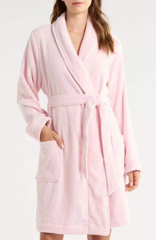 Nordstrom Short Hydro Cotton Terry Robe - Pink Cake