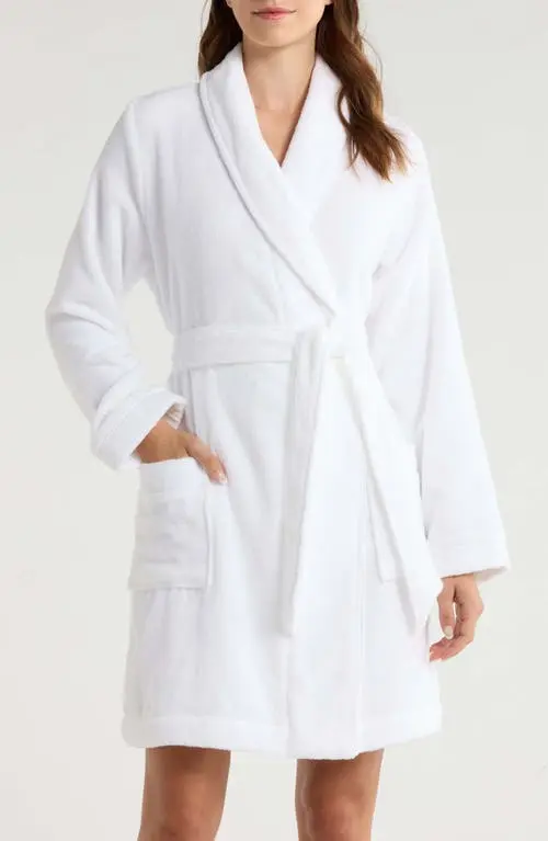 Nordstrom Short Hydro Cotton Terry Robe - White