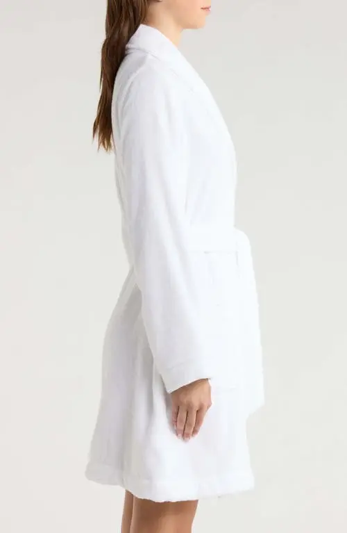 Nordstrom Short Hydro Cotton Terry Robe - White