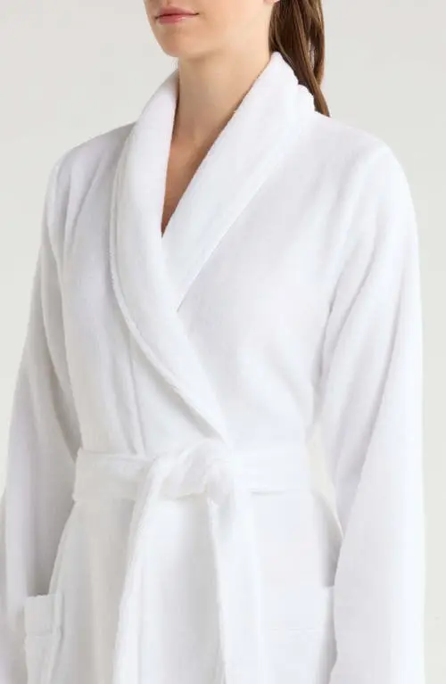 Nordstrom Short Hydro Cotton Terry Robe - White