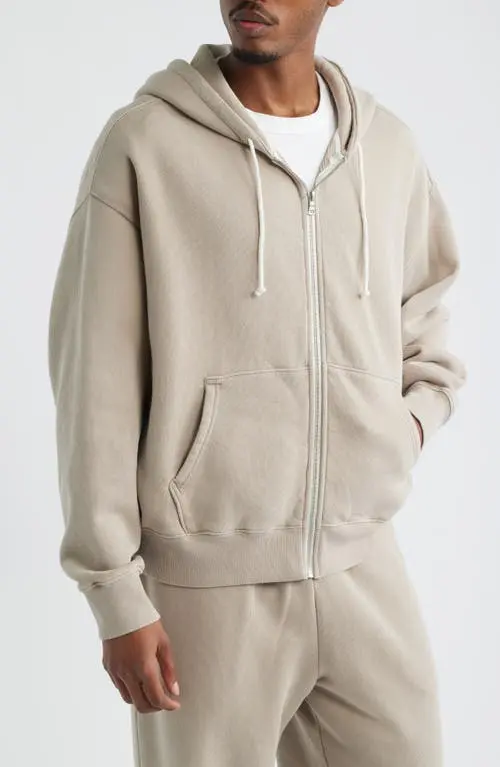 ELWOOD Organic Cotton Zip Hoodie - Tan