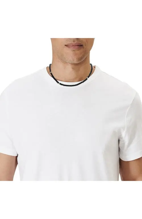 ALLSAINTS Onyx & Sterling Silver Beaded Collar Necklace