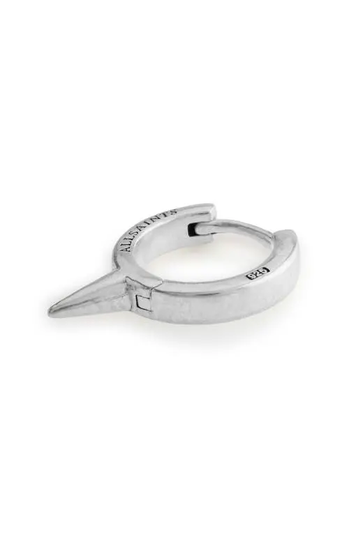 ALLSAINTS Single Sterling Silver Spike Huggie Hoop Earring