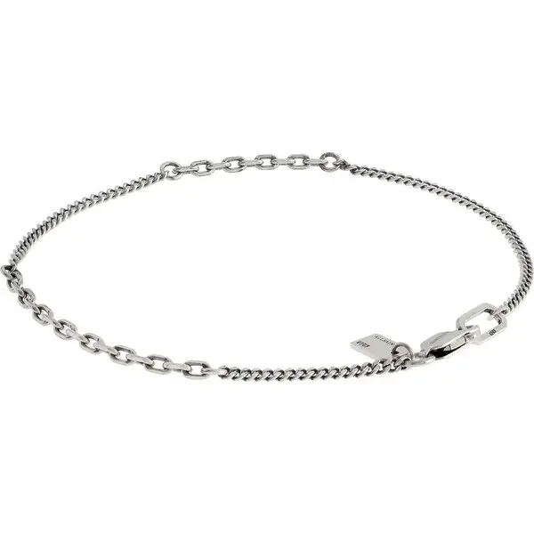 ALLSAINTS Mixed Sterling Silver Chain Flex Bracelet