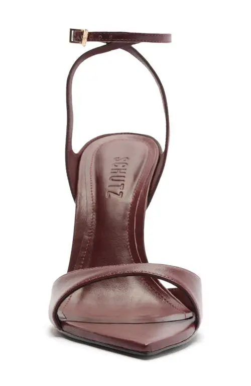 Schutz Zosia Ankle Strap Sandal - Wine Berry