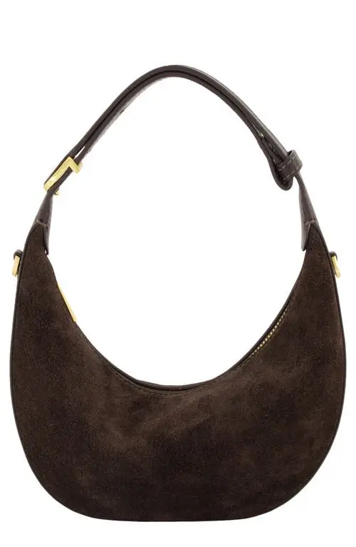 Vince Mini Eris Suede Hobo Bag - Cacao