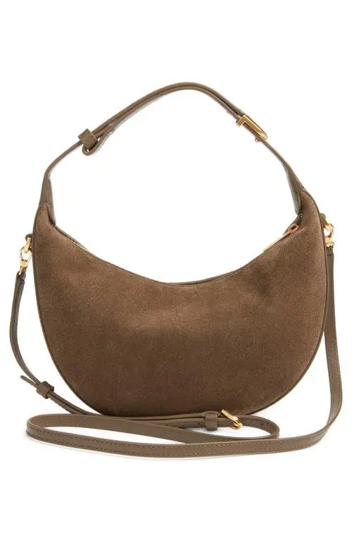 Vince Mini Eris Suede Hobo Bag - Oliva
