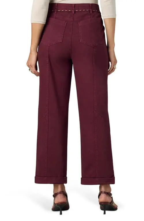 Wit & Wisdom Ultra Skyrise High Waist Relaxed Stretch Cotton Pants - Zinfandel