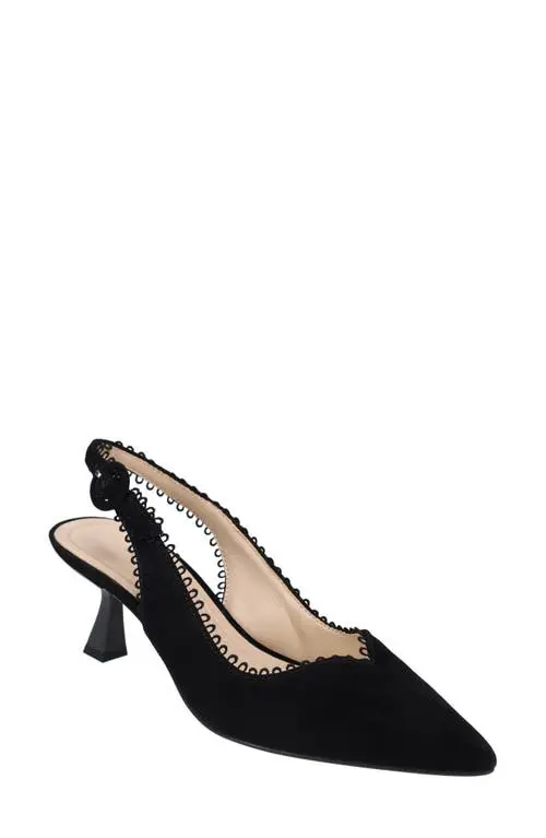 Pelle Moda Jalene Slingback Pointed Toe Pump - Black