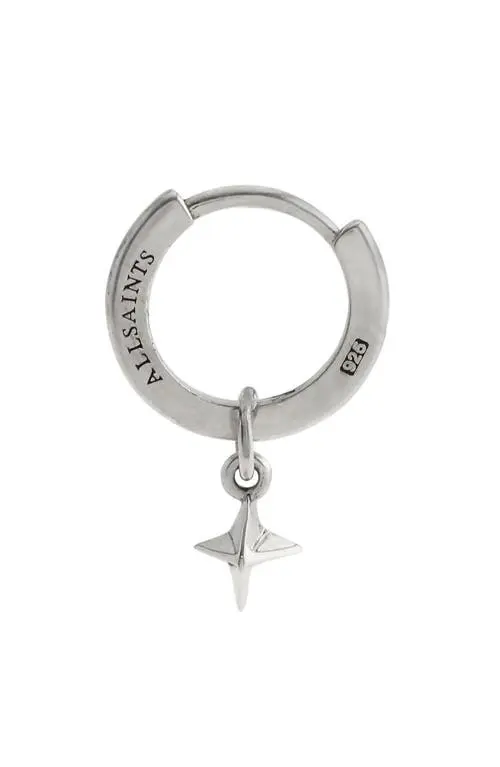 ALLSAINTS Single Sterling Silver Star Huggie Hoop Earring - Warm Silver