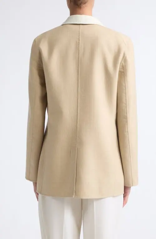 Lafayette 148 New York Patch Pocket Reversible Wool & Silk Blazer