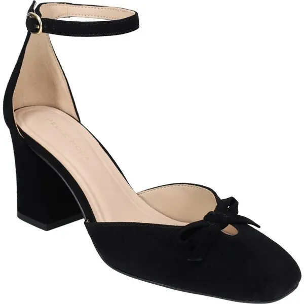 Pelle Moda Heleen Ankle Strap Pump - Black