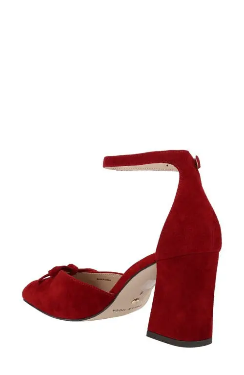 Pelle Moda Heleen Ankle Strap Pump - Cranberry