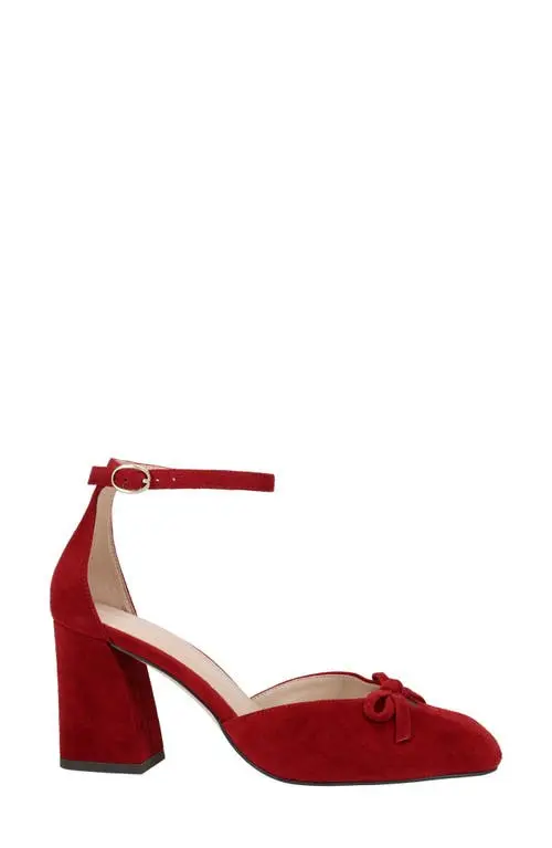Pelle Moda Heleen Ankle Strap Pump - Cranberry