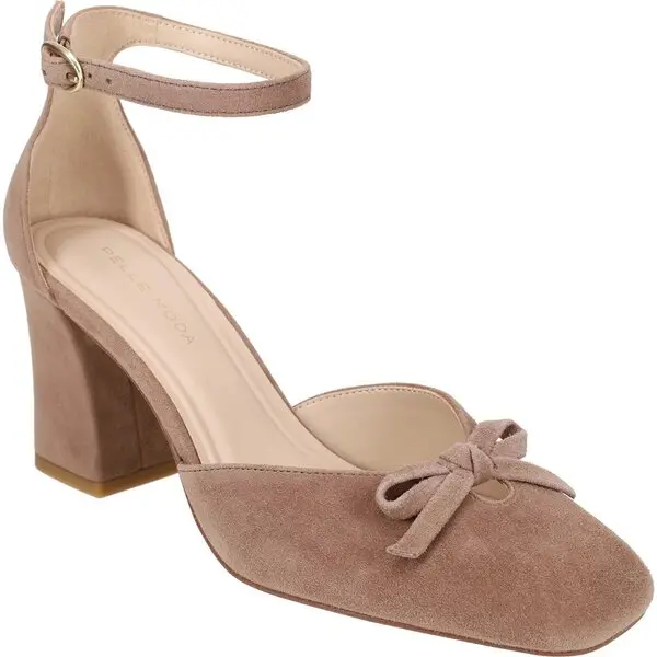 Pelle Moda Heleen Ankle Strap Pump - Taupe