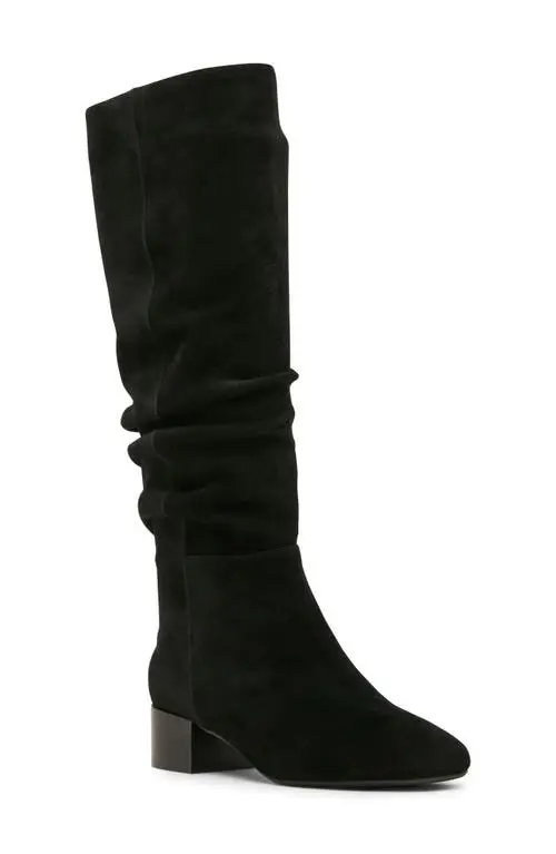 Blondo Hannah Waterproof Scrunch Knee High Boot - Black Suede