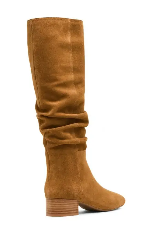 Blondo Hannah Waterproof Scrunch Knee High Boot - Camel Suede