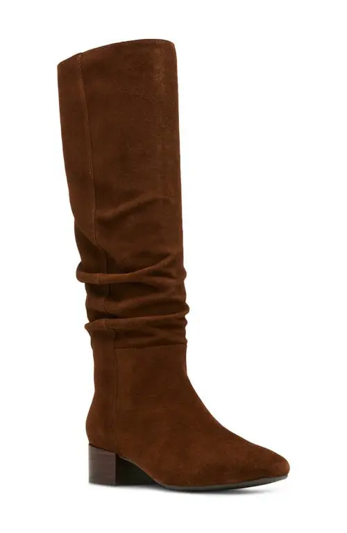 Blondo Hannah Waterproof Scrunch Knee High Boot - Chocolate Suede