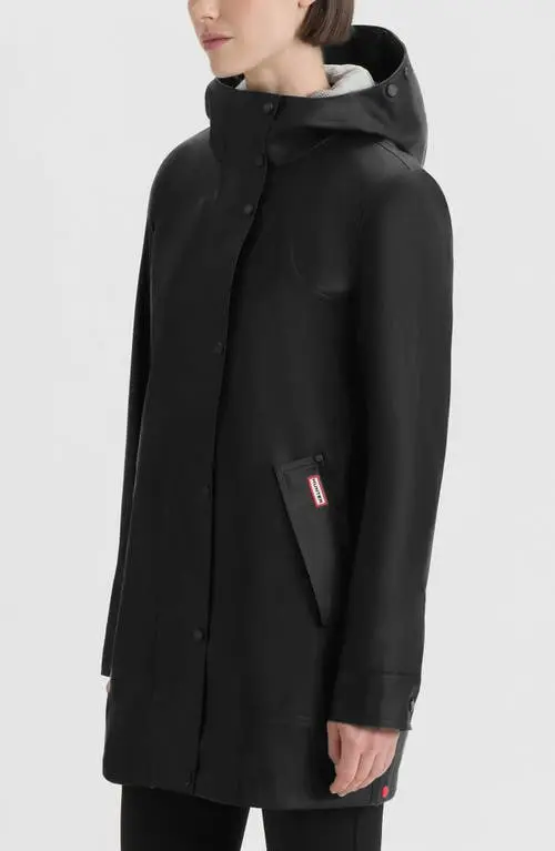 Hunter Acacia Rubberized Water-repellent Rain Jacket - Black