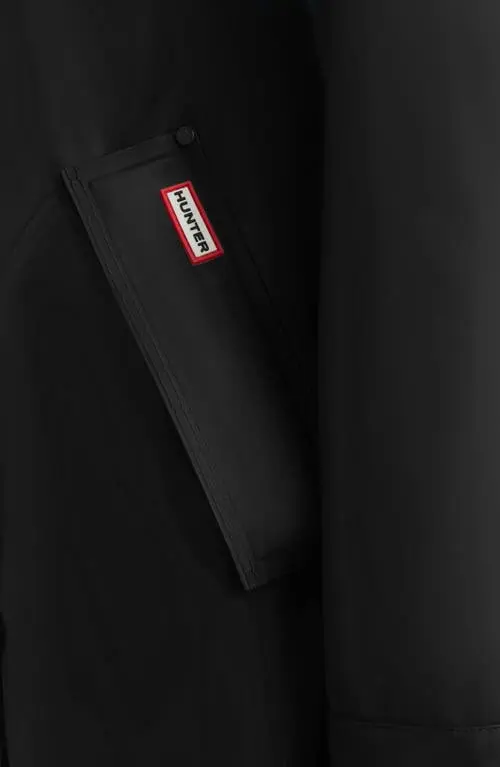 Hunter Acacia Rubberized Water-repellent Rain Jacket - Black