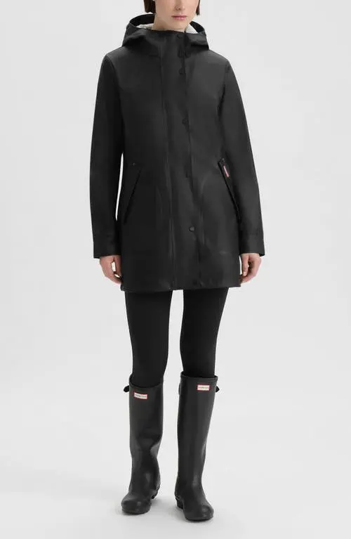 Hunter Acacia Rubberized Water-repellent Rain Jacket - Black