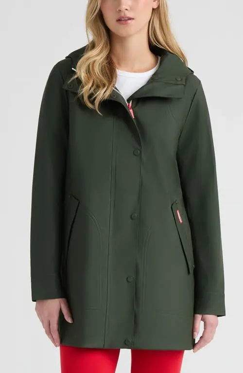 Hunter Acacia Rubberized Water-repellent Rain Jacket - Hunter Green