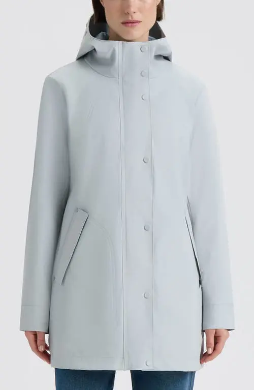 Hunter Acacia Rubberized Water-repellent Rain Jacket - Silver Grey