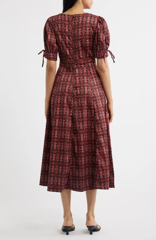 CECE DUPRAZ Balloon Sleeve Midi Dress