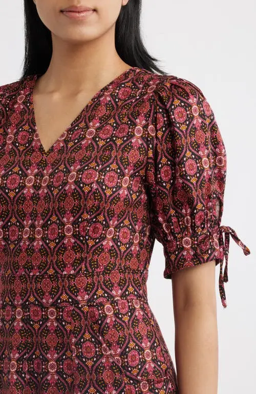 CECE DUPRAZ Balloon Sleeve Midi Dress